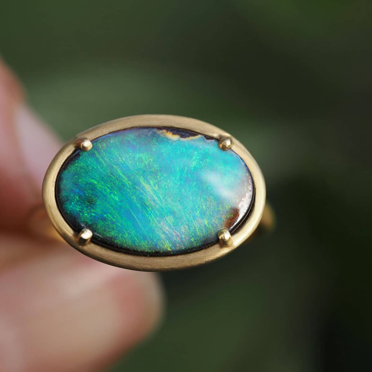 Broken River Opal Ring - Marina Antoniou Jewellery